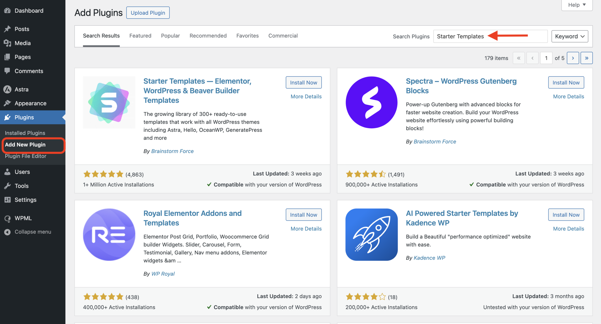 How To Install The Starter Templates Plugin? - Starter Templates