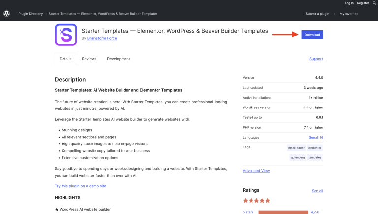 How To Install The Starter Templates Plugin? - Starter Templates