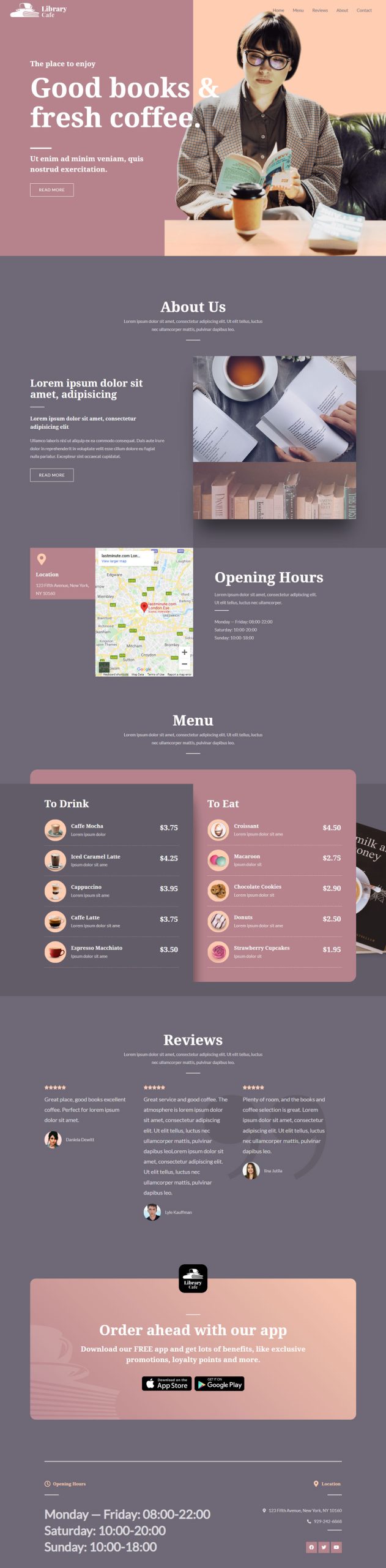 Library Cafe - Starter Templates