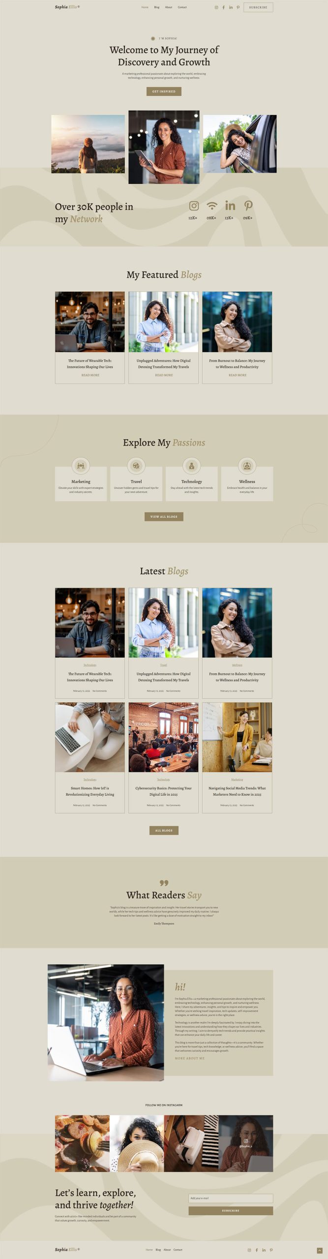 Lifestyle Blogger - Starter Templates