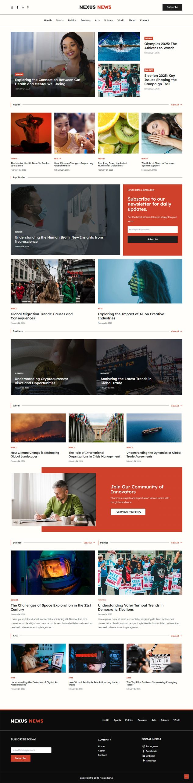 Nexus News - Starter Templates